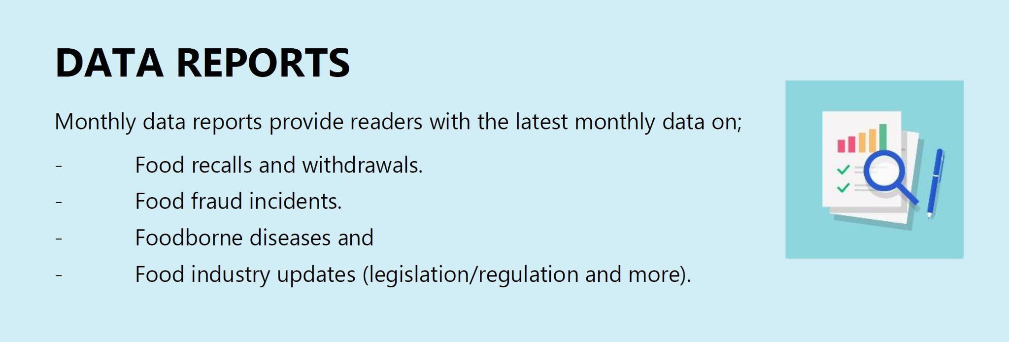 DATA REPORTS - Food Safe Documents