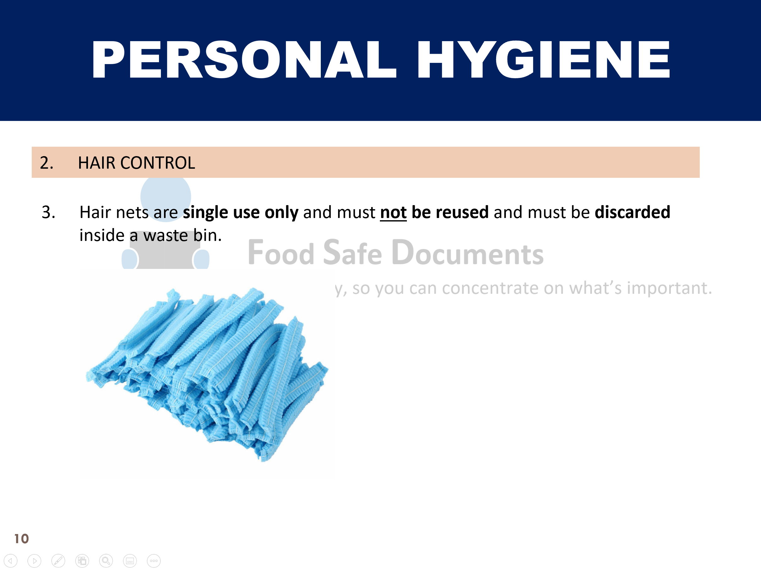 Personal Hygiene - Food Safe Documents